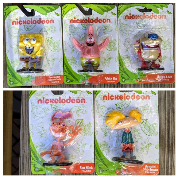 Nickelodeon | Toys | Nickelodeon Collection Mini Figures Set Of 5 Nwt ...